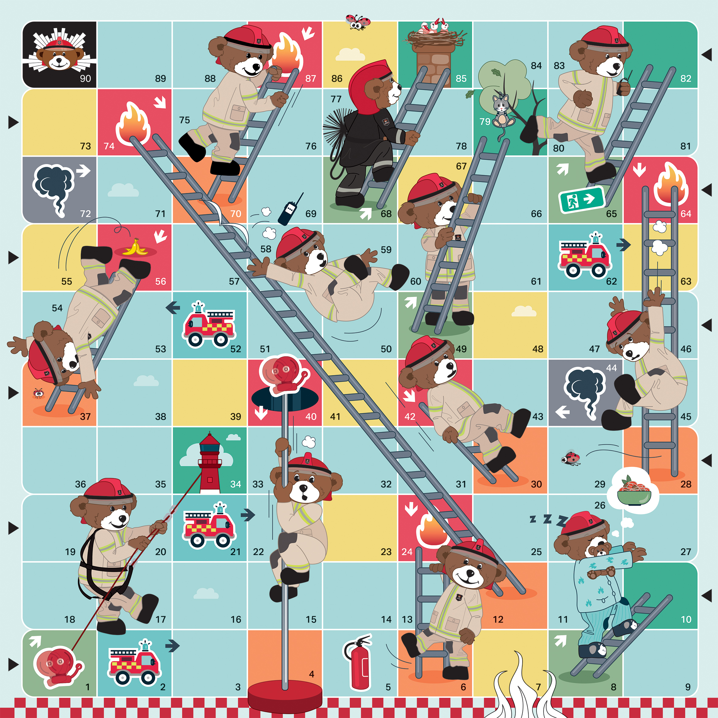 Stigespill - Brannbamsen Bjørnis